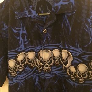 breakdown | Shirts | Breakdown Mens Blue Scull Shirt M | Poshmark
